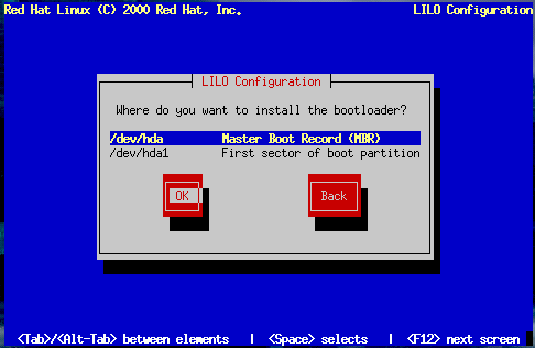 LILO のインストール
